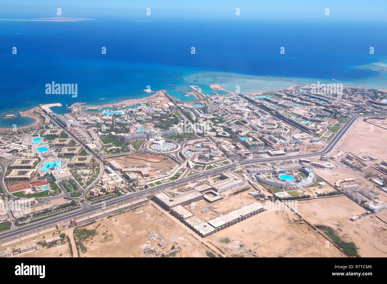 Aerial view, Hurghada, Red Sea, Egypt Stock Photo - Alamy