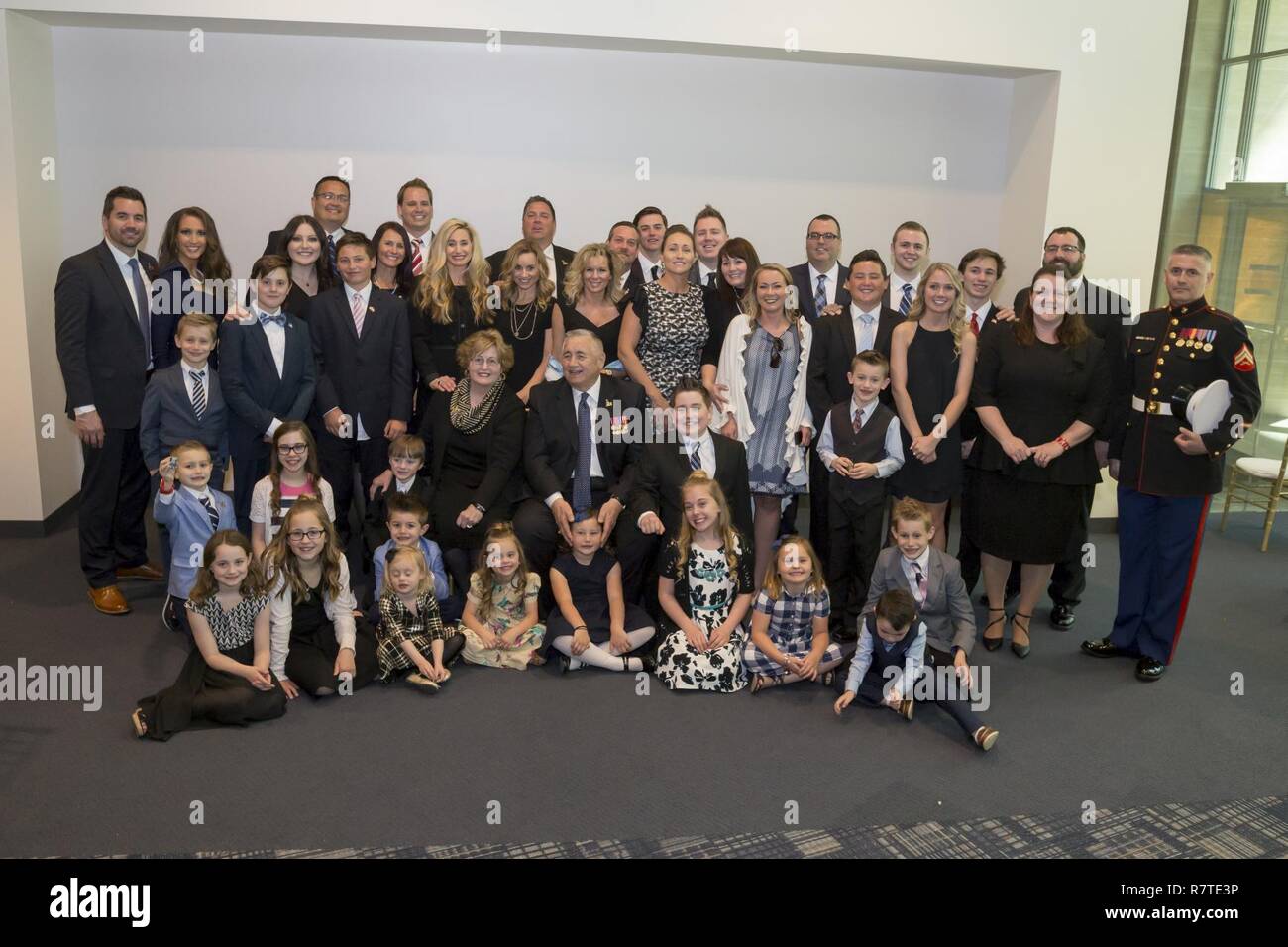 Members of the Snowden family pose for a family photo following a ...