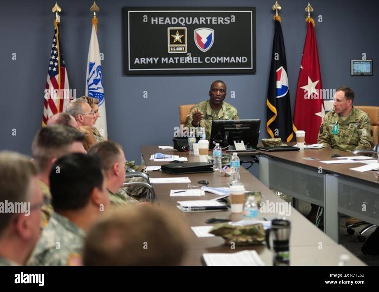Chief Warrant Officer 5 Darren Cook leads the discussion among Reserve ...