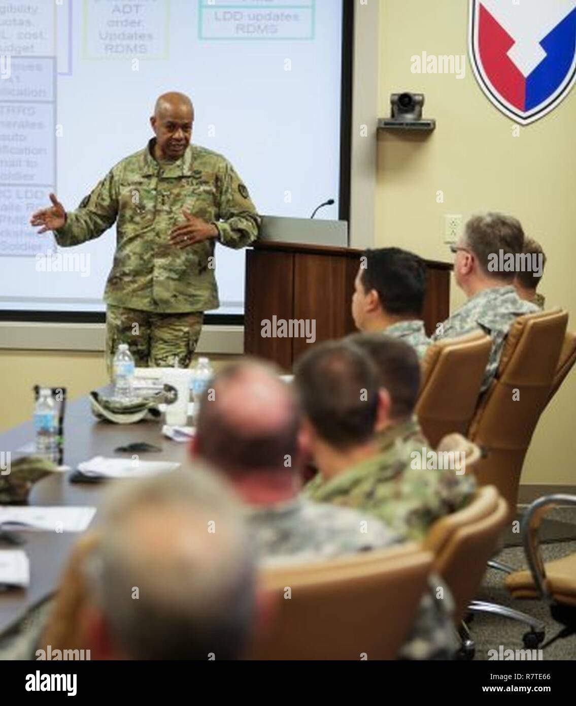 Army Materiel Command Deputy Commander Lt. Gen. Larry Wyche speaks to ...