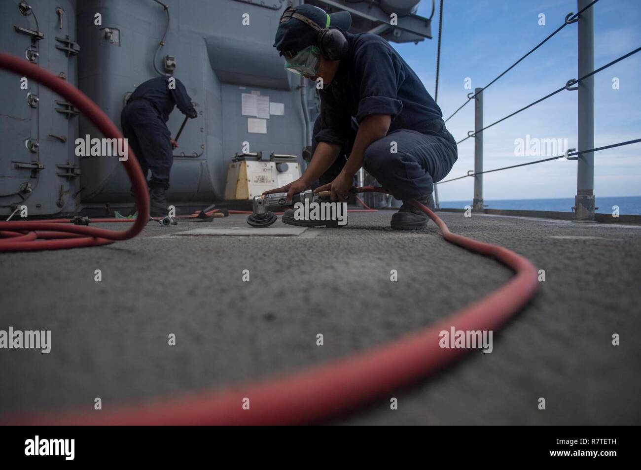 PACIFIC OCEAN (April 6, 2017) Seaman Rim Latdrik, from Majuro, Marshall ...