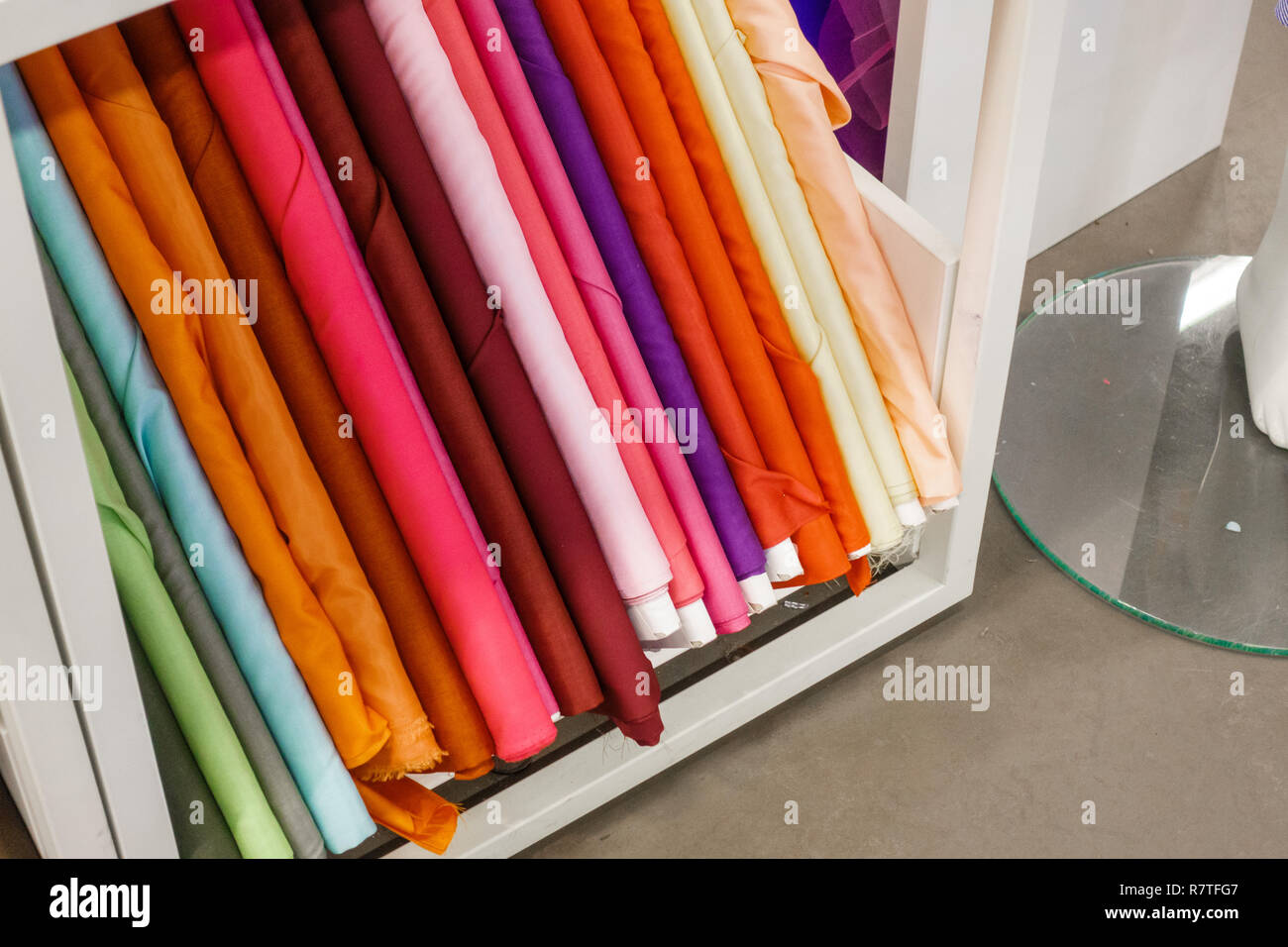 Colorful fabric for sale Stock Photo - Alamy