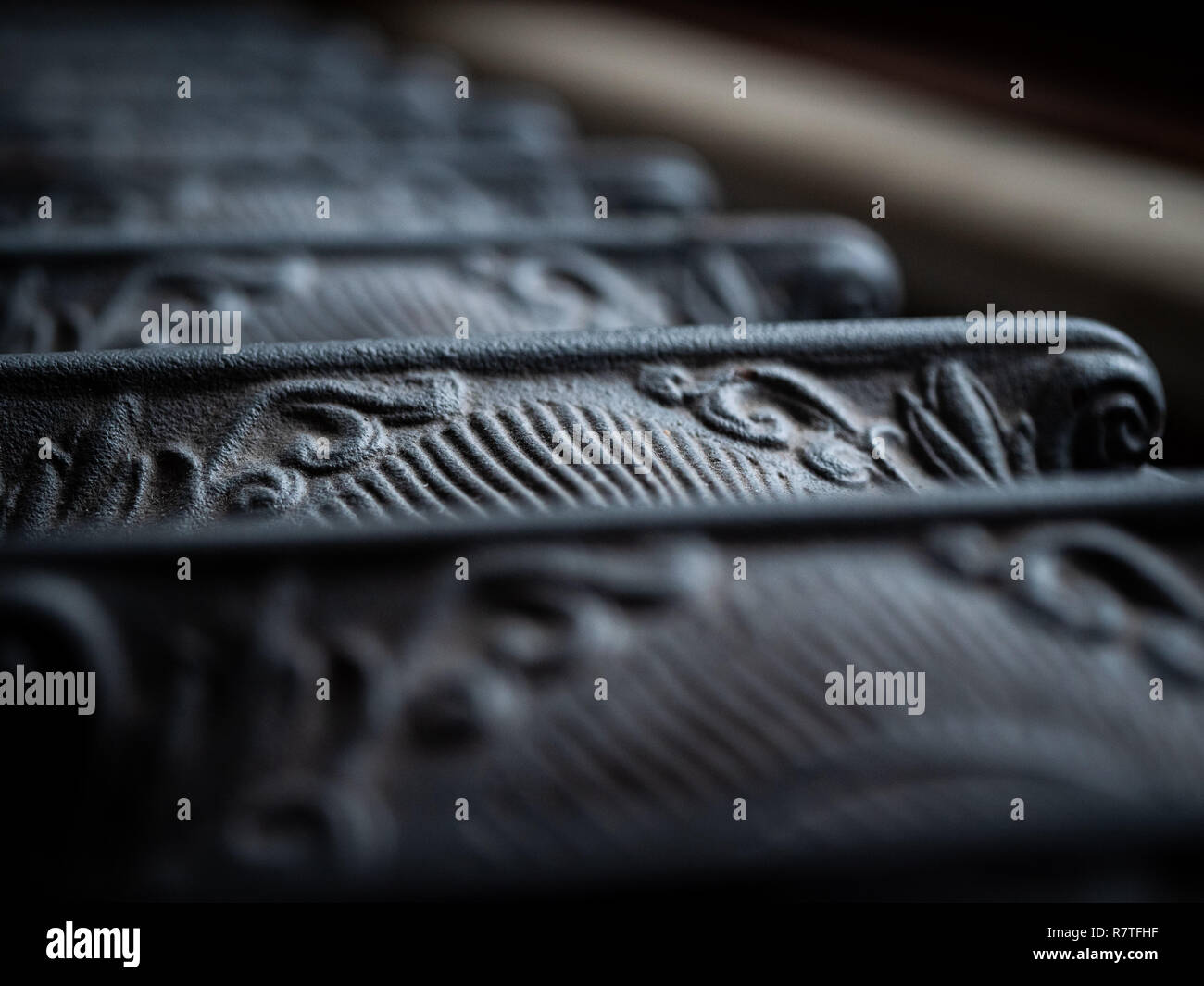 Cast iron radiator with nice details Stock Photo - Alamy