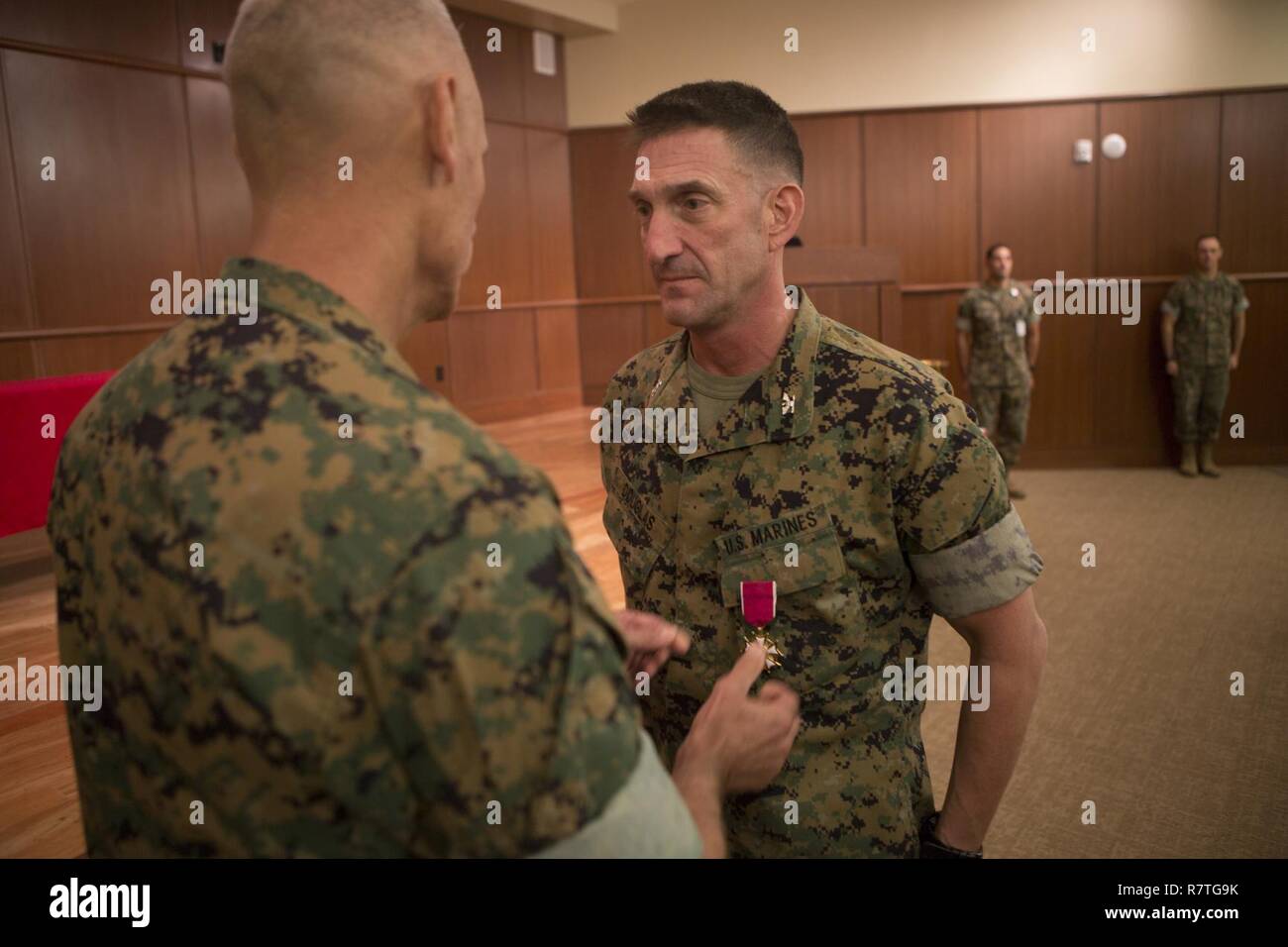Lt. Gen. Rex C. McMillian (left), commander of Marine Forces Reserve and Marine Forces North ...