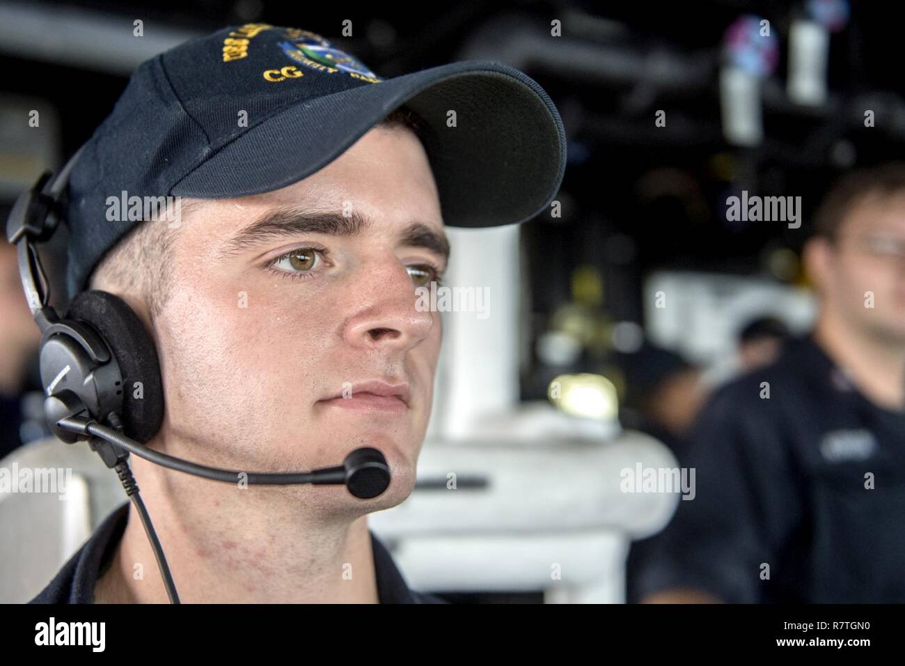 SINGAPORE (April 8, 2017) Yeoman Seaman Jacob Ferguson, from Montgomery ...