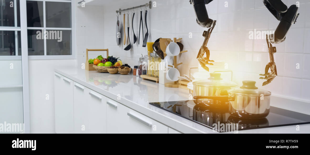 Digital home assistant kitchen hi-res stock photography and images - Alamy
