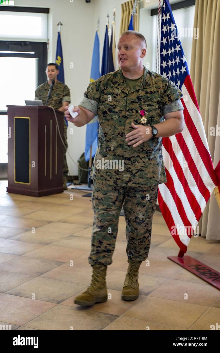U.S. Marine Corps Master Gunnery Sgt. Bruce Knapp, operations chief ...