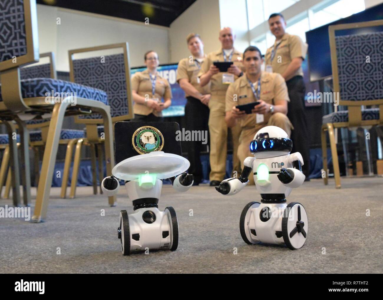 National Harbor, Md. (Apr. 5, 2017) Sailors assigned to the Navy Cyber ...