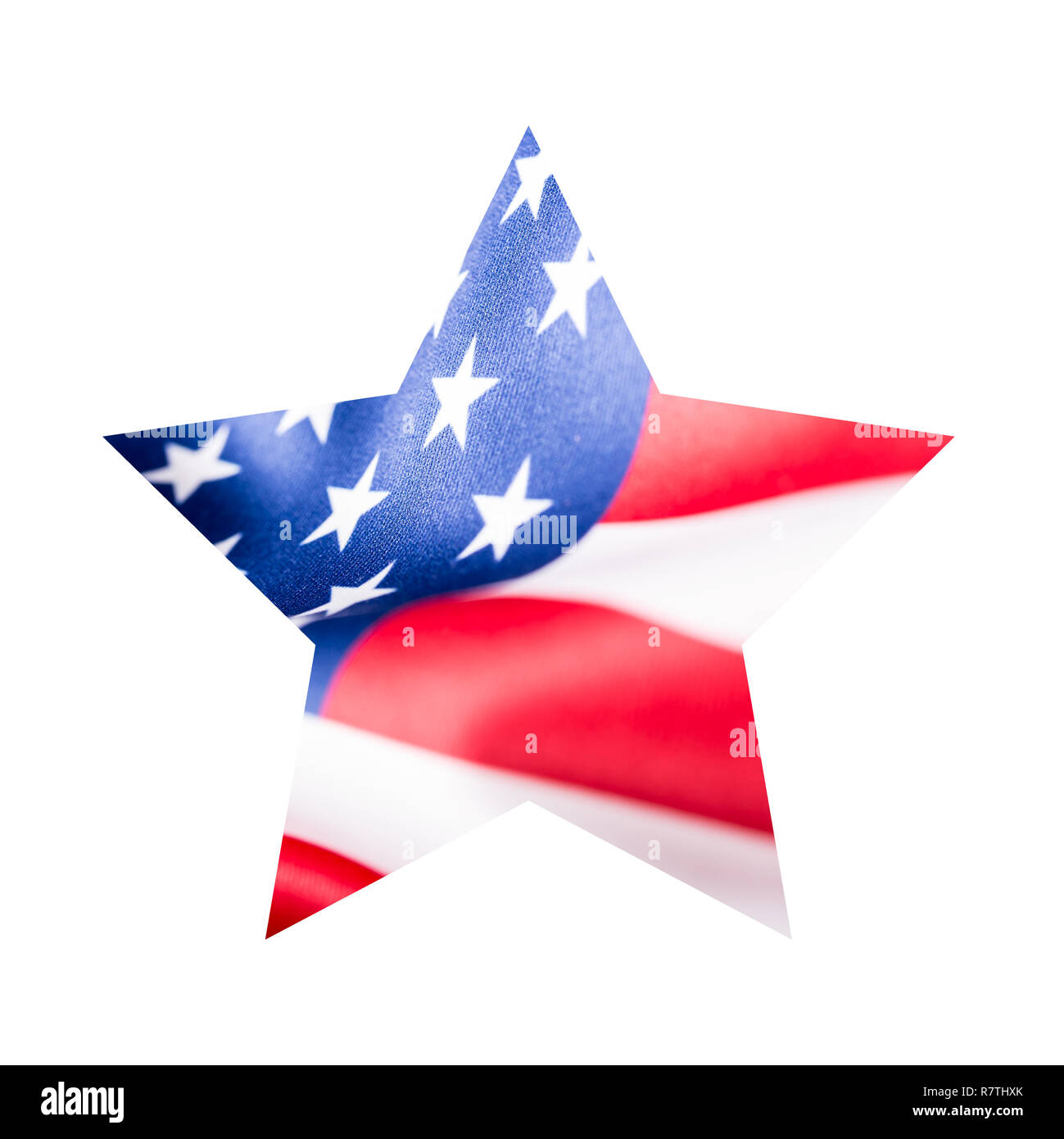 American flag in star shape isolated on white background Stock Photo ...