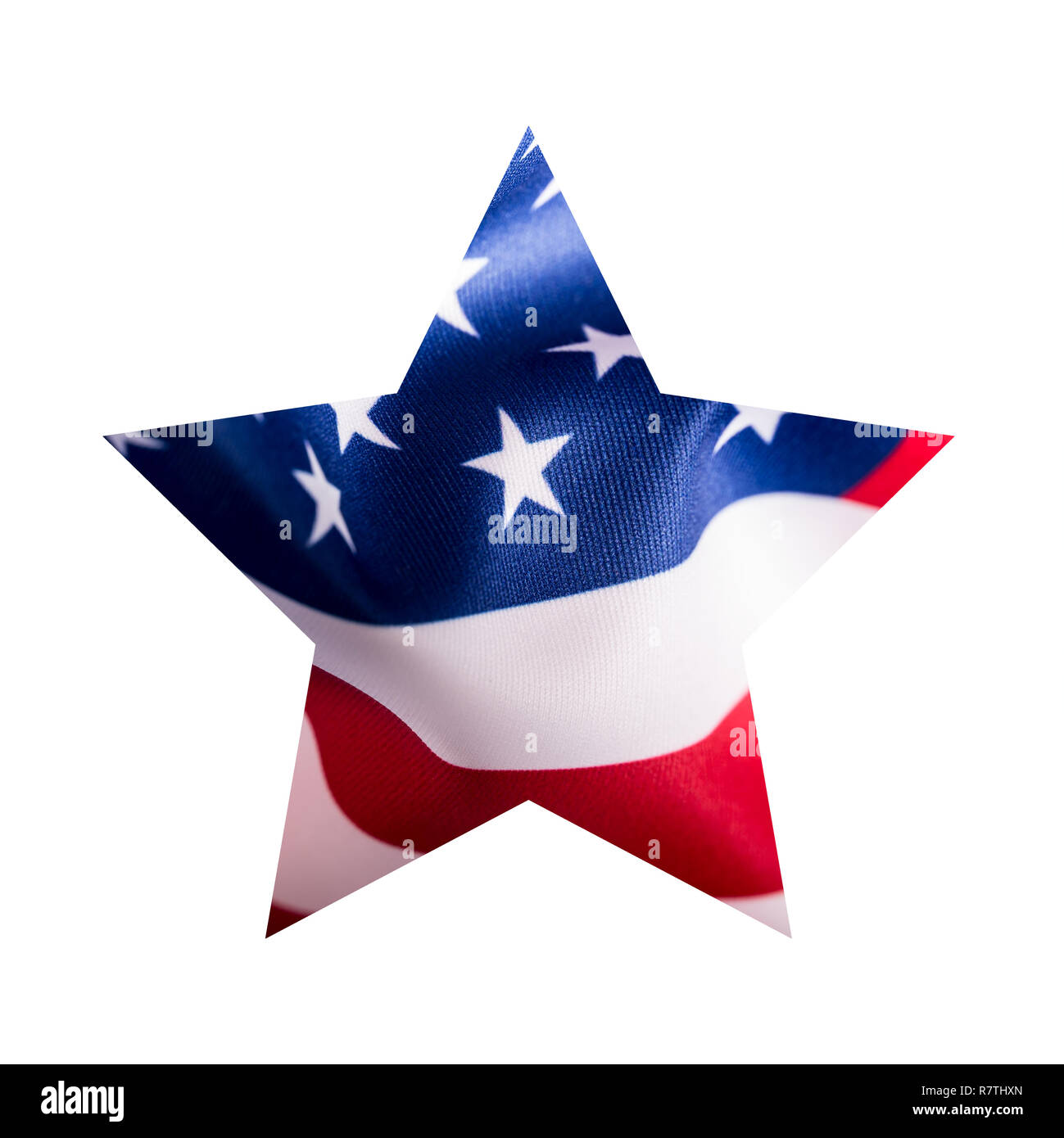 American flag in star shape isolated on white background Stock Photo ...
