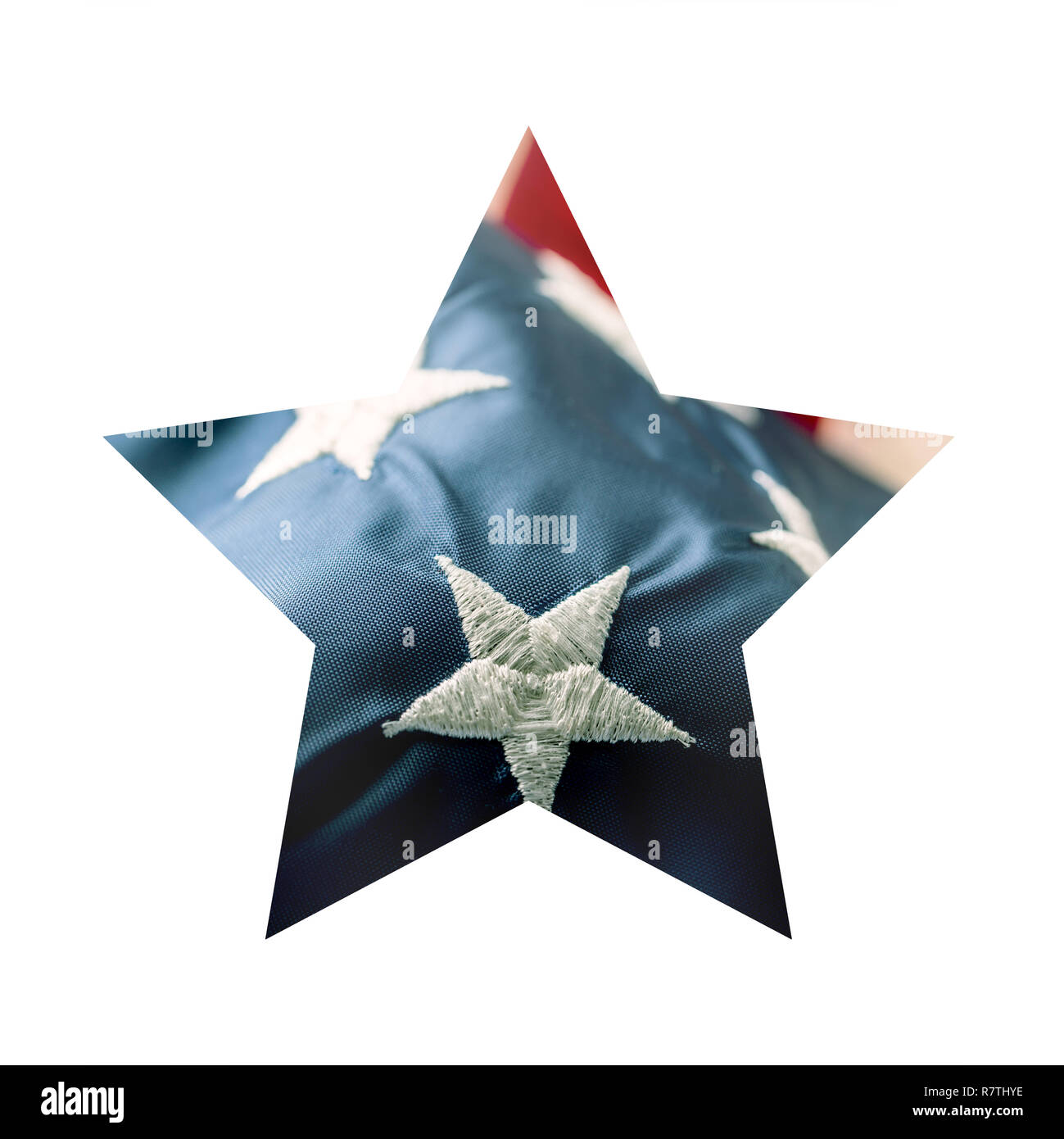 American flag in star shape isolated on white background Stock Photo ...