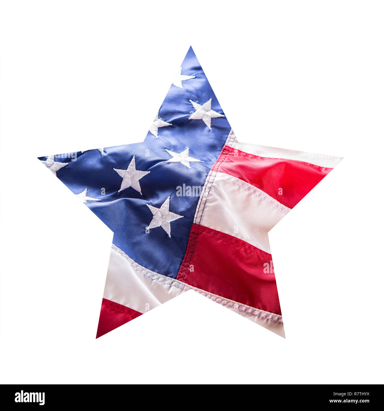 American flag in star shape isolated on white background Stock Photo ...