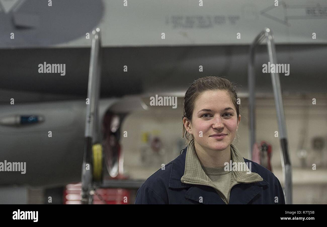 U.S. Air Force Senior Airman Colleen Burke, a 35th Aircraft Maintenance ...