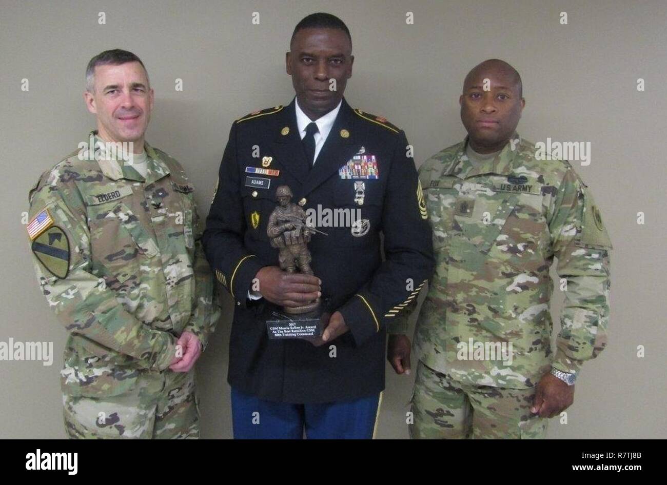 (Left to right) Col. Raymond Elderd, III, 100th Training Division ...