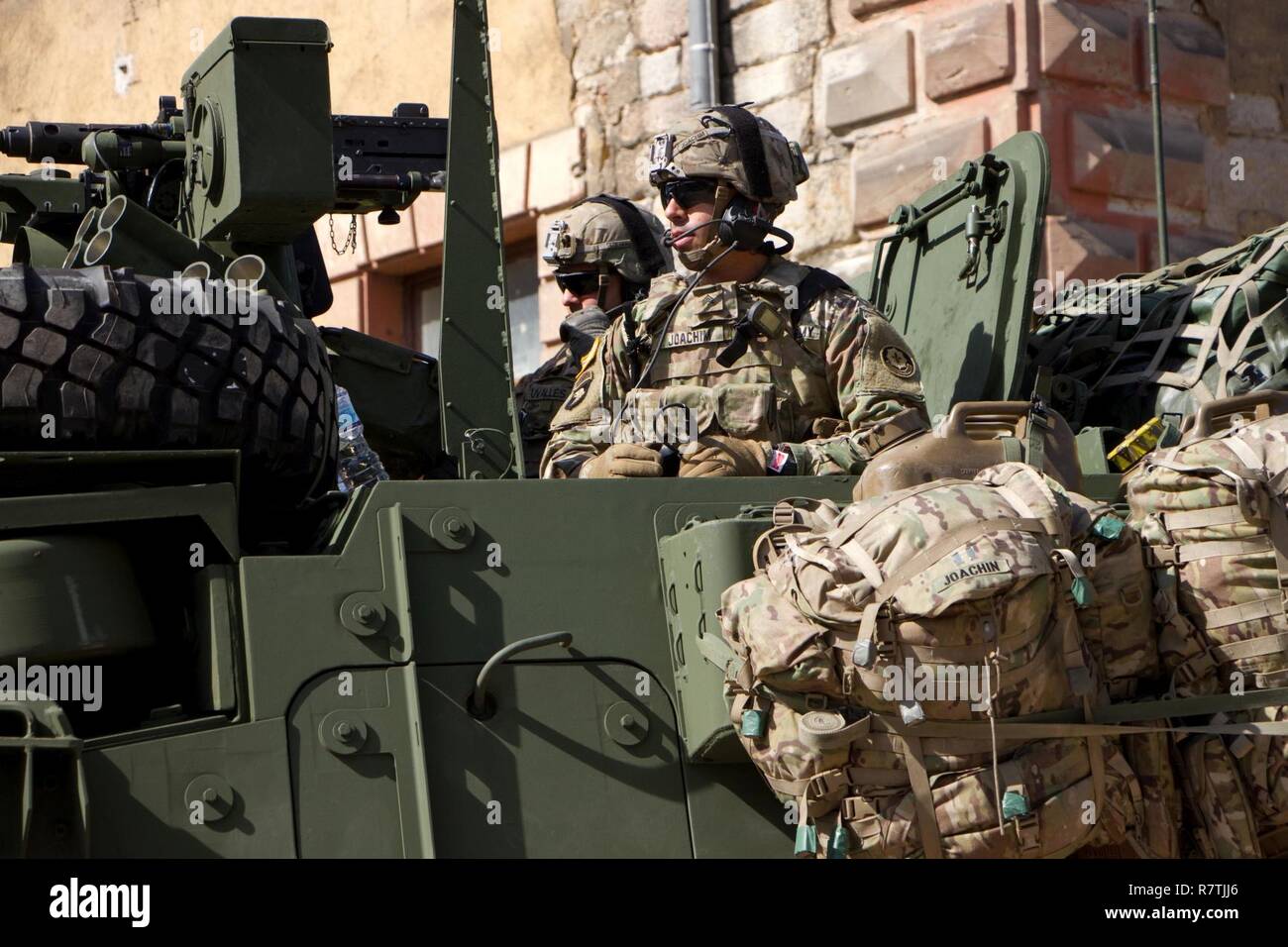 Sgt. Nathan Joachim (R), squad leader, from Ghost Troop, 2d Squadron ...