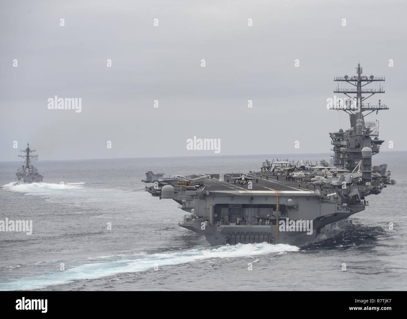 PACIFIC OCEAN (April 3, 2017) Ships assigned to the Nimitz Carrier ...