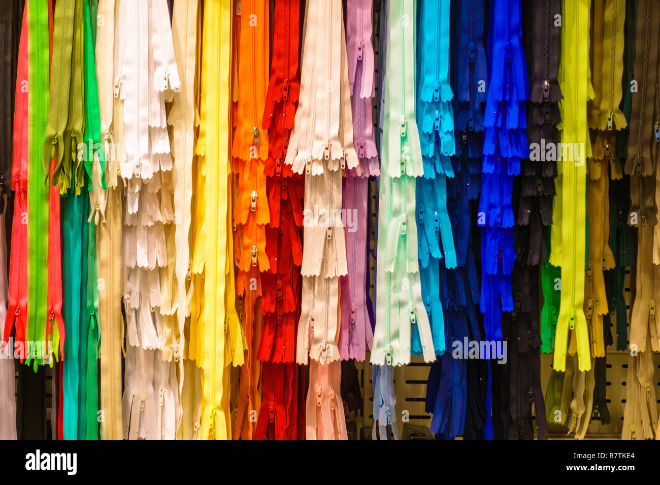 Collection of zippers Stock Photo - Alamy