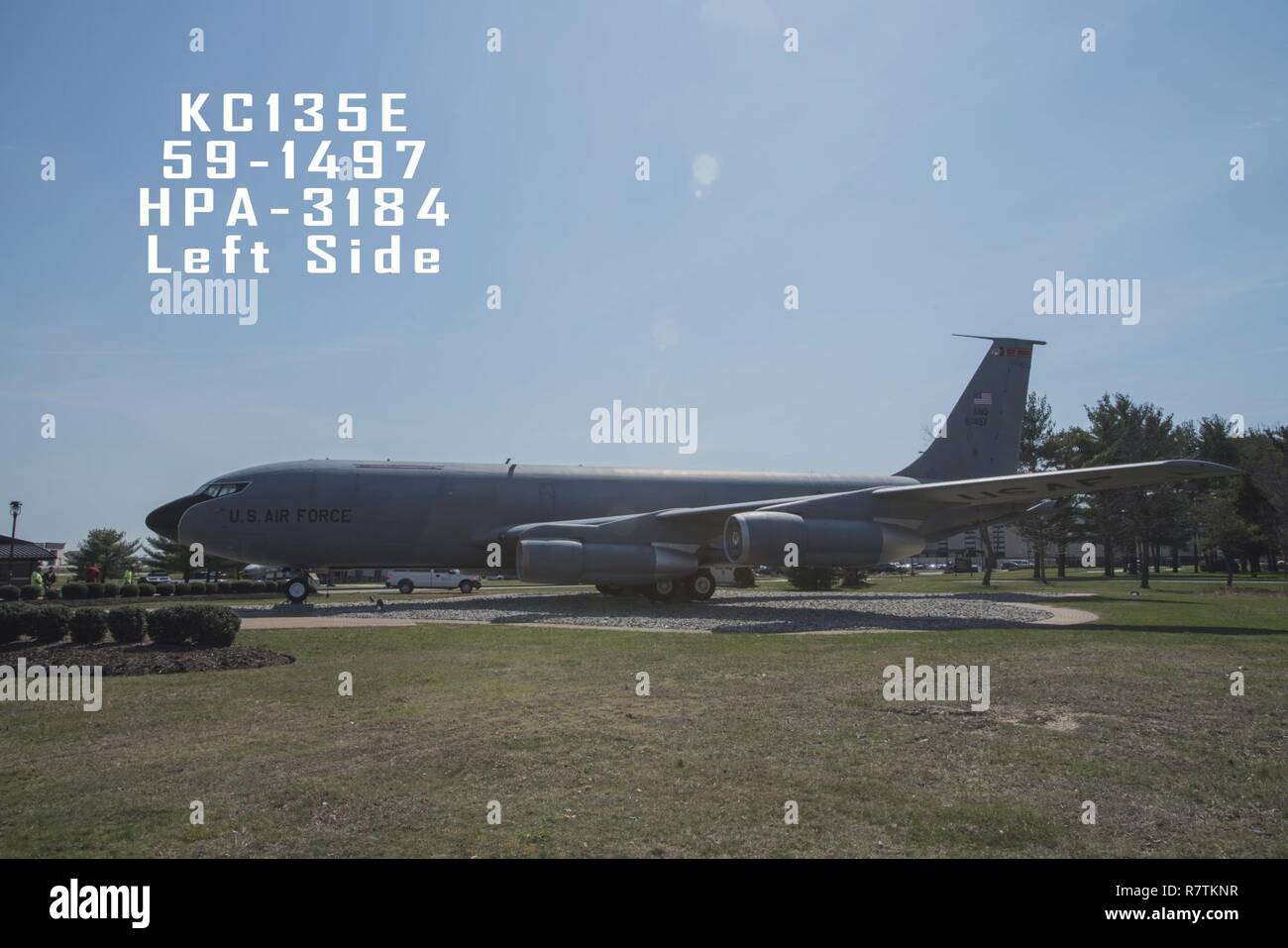 A left side view of a 108th Wing, New Jersey Air National Guard, KC ...