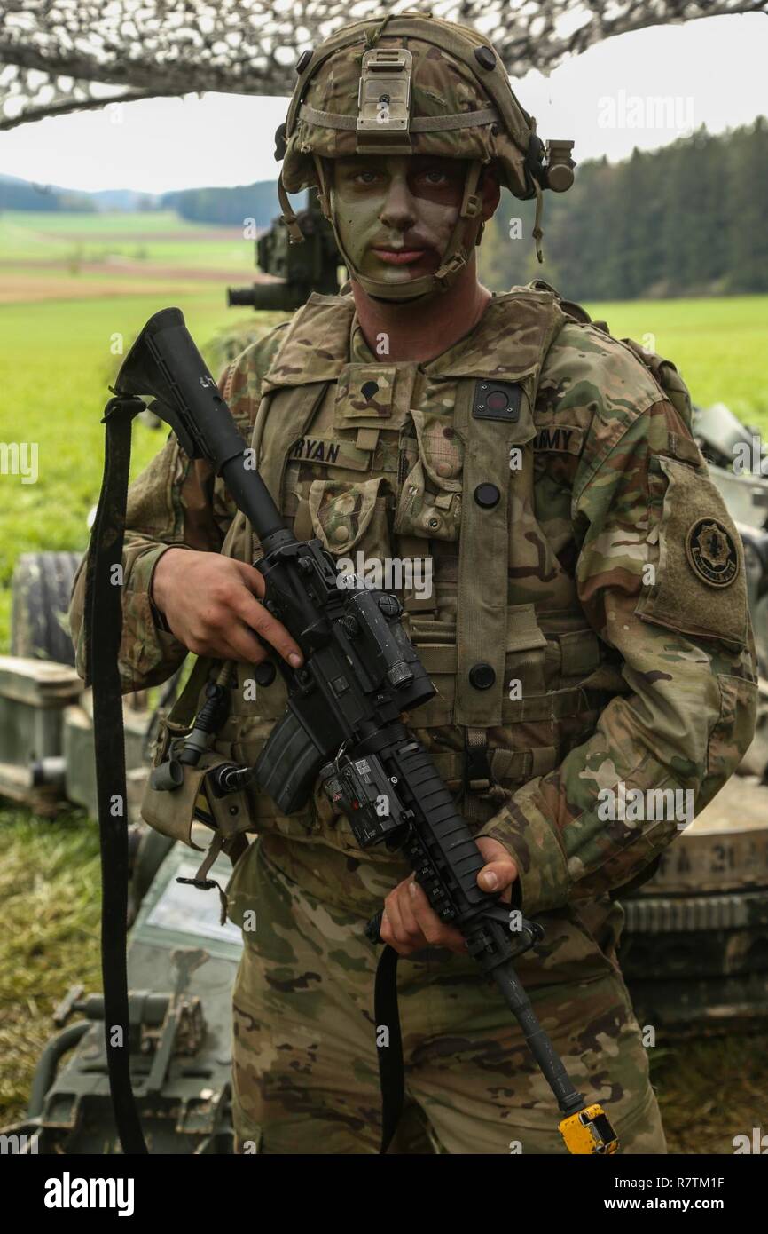 U.S. Army Spc. Dylan Ryan of 2d Cavalry Regiment provides security ...