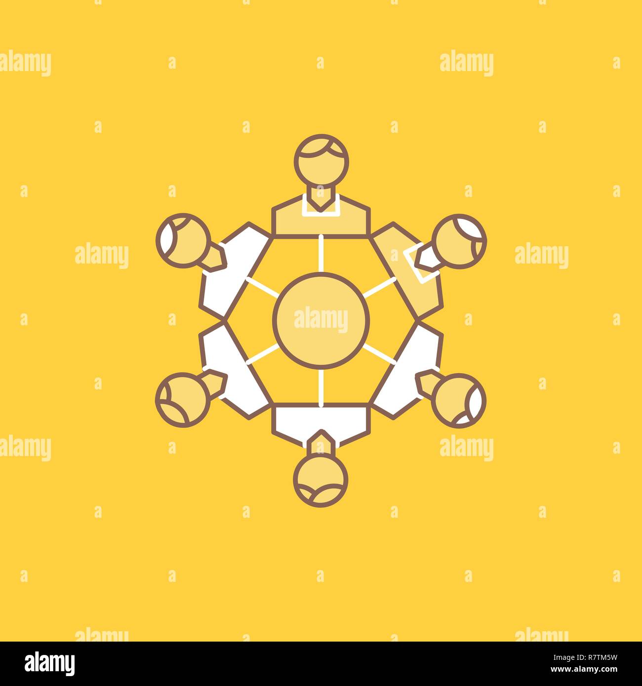 Cooperation, friends, game, games, playing Flat Line Filled Icon ...