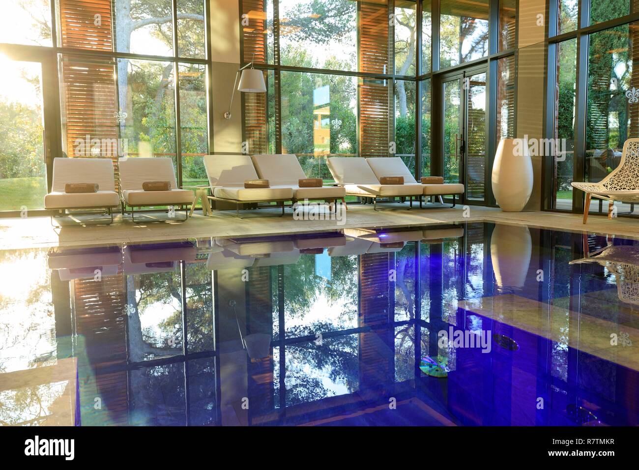 France, Var, Le Castellet, Hotel du Castellet, Spa Stock Photo - Alamy