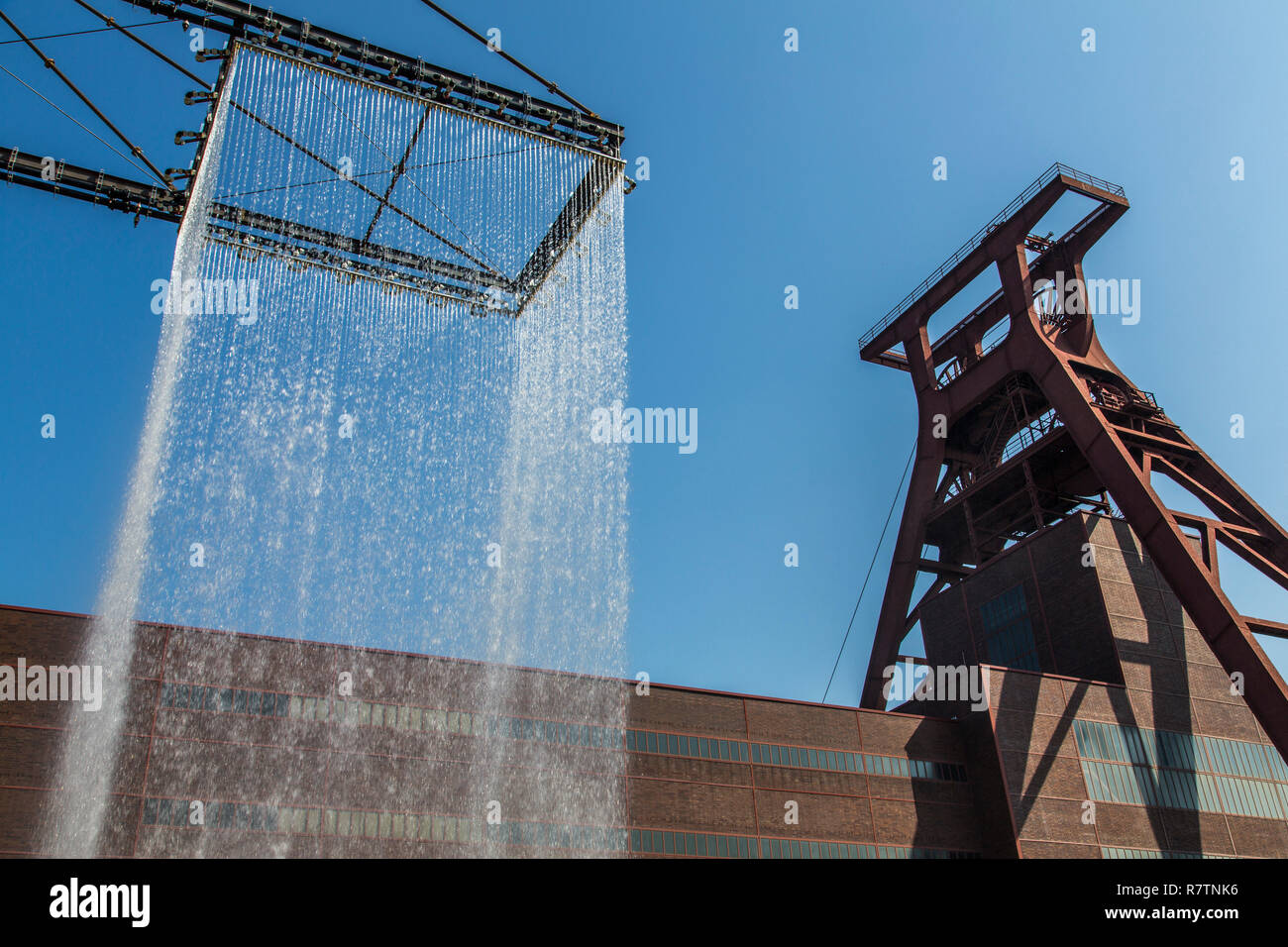 Art installation in front of the coal bunkers of the Zollverein, or ...