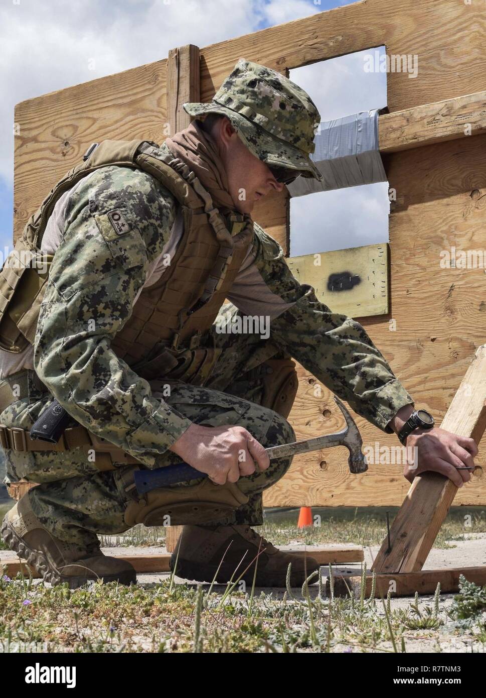Army base barricade hi-res stock photography and images - Alamy