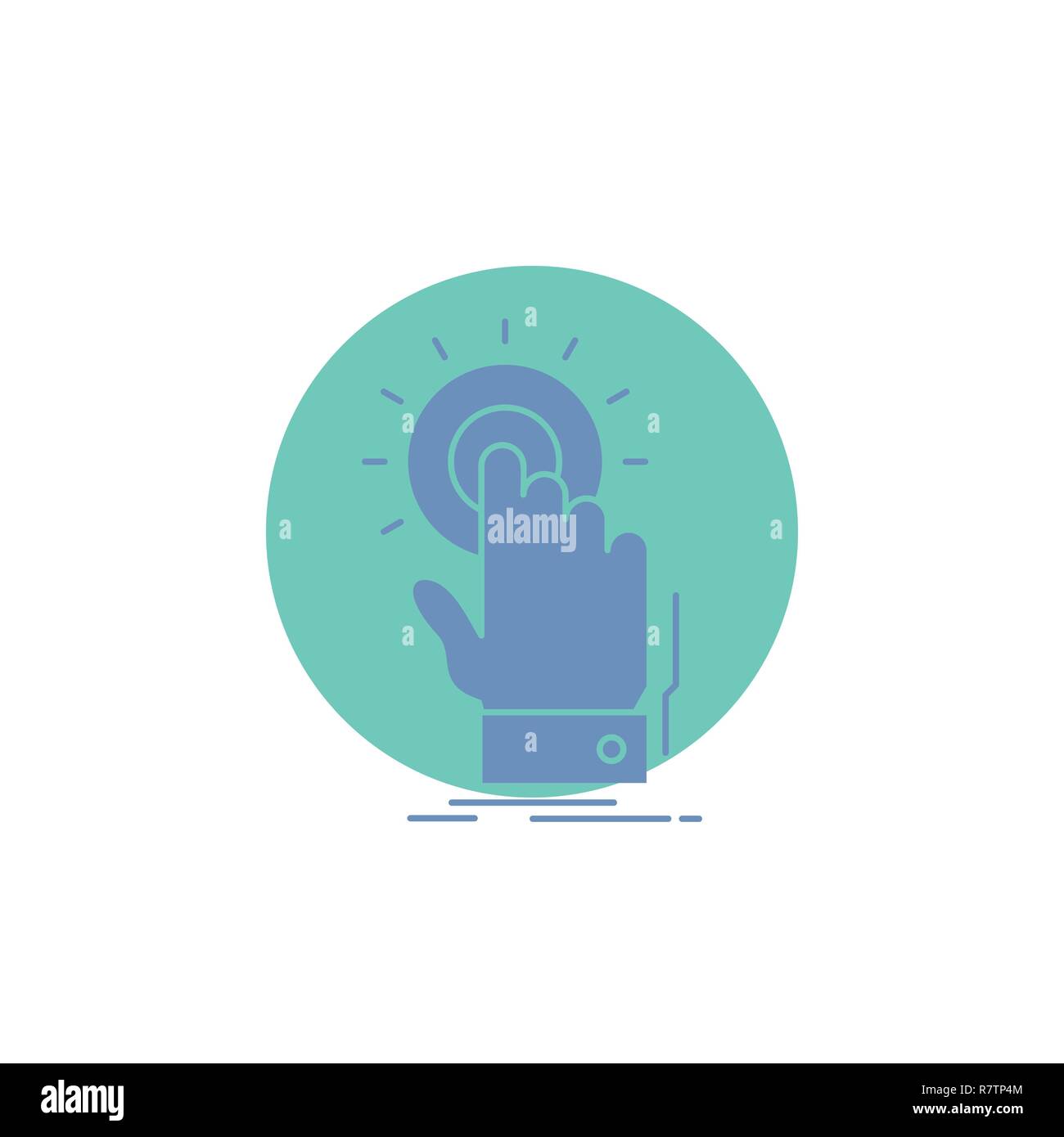 Man pressing start button on Stock Vector Images - Alamy