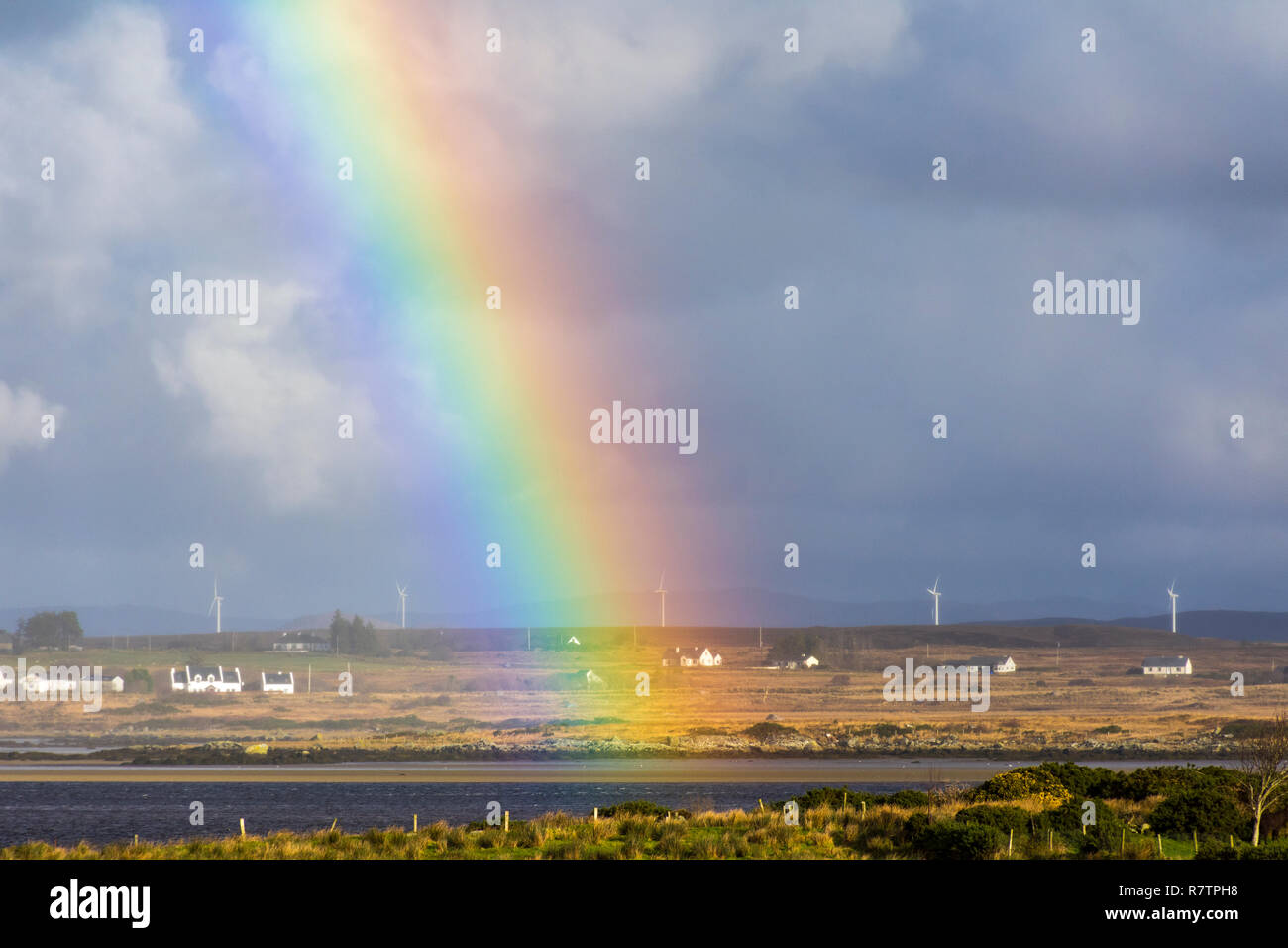Rainbow over Loughros More Bay, Ardara, County Donegal, Ireland ...