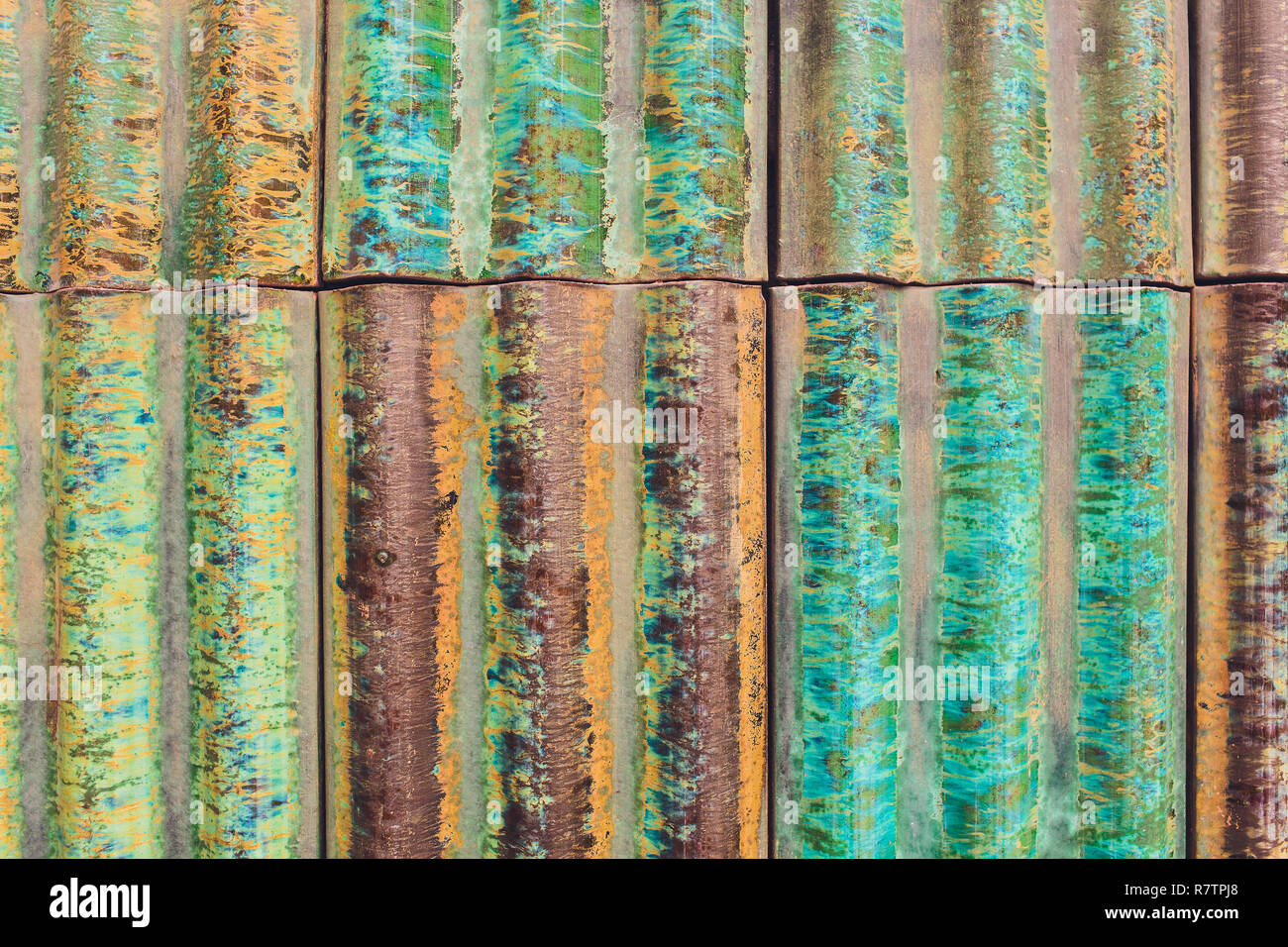 Colorful stone block wall metall old retro Stock Photo - Alamy