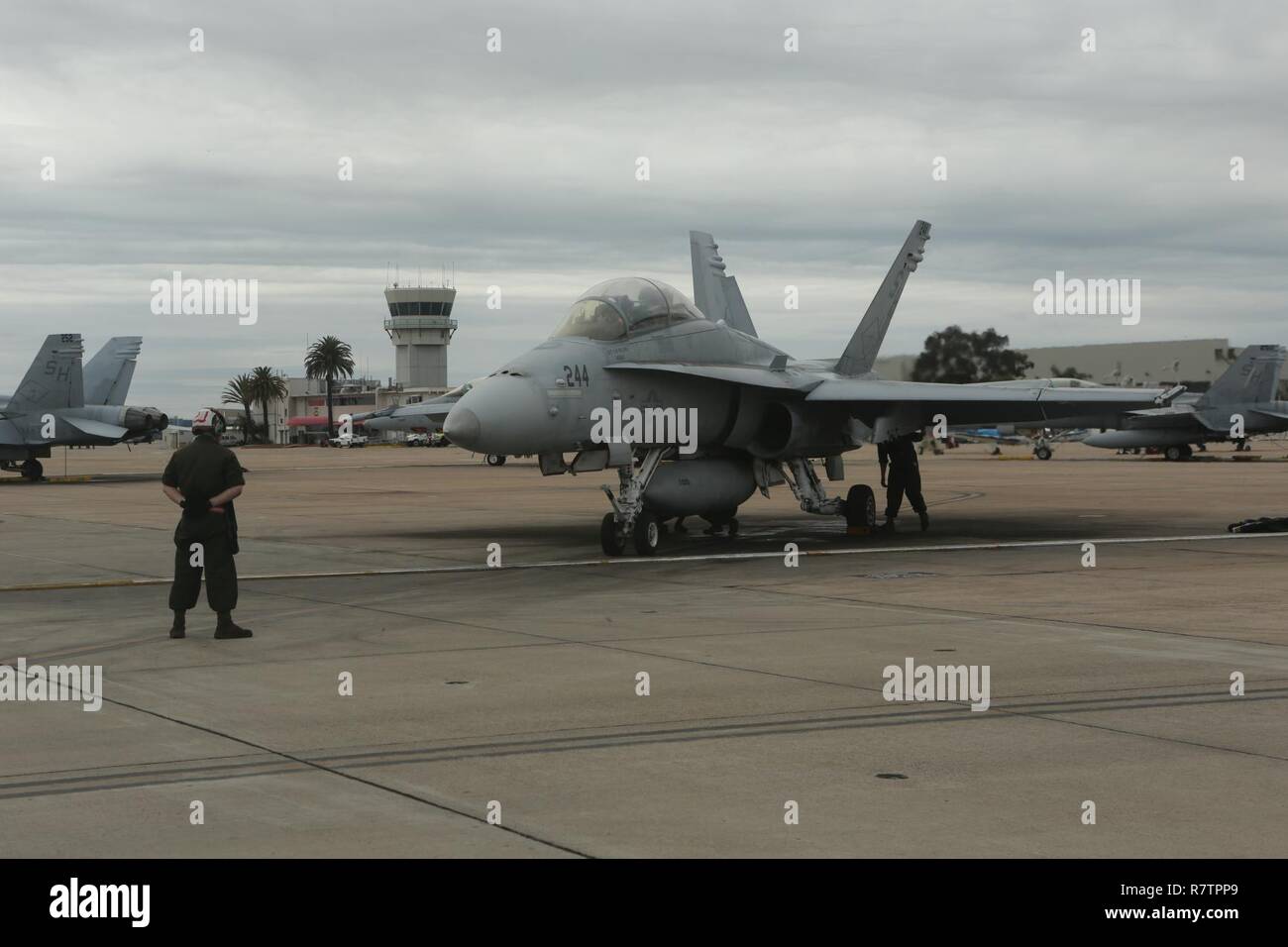 A Marine with Marine Fighter Attack Training Squadron (VMFAT) 101, 3rd ...