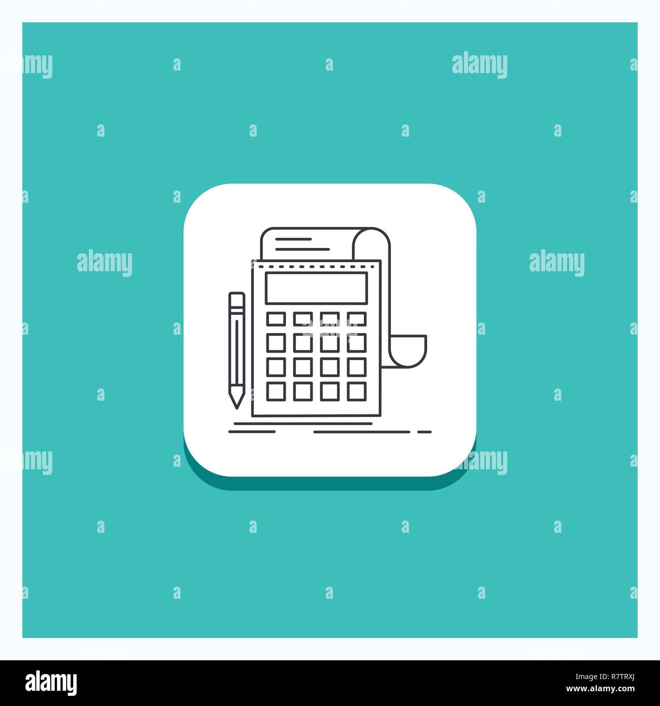 Round Button for Accounting, audit, banking, calculation, calculator ...