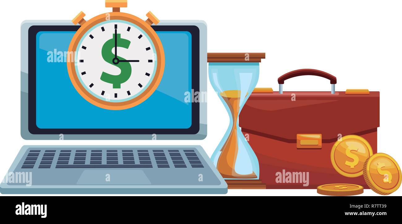 computer with stopwatch Stock Vector Image & Art - Alamy
