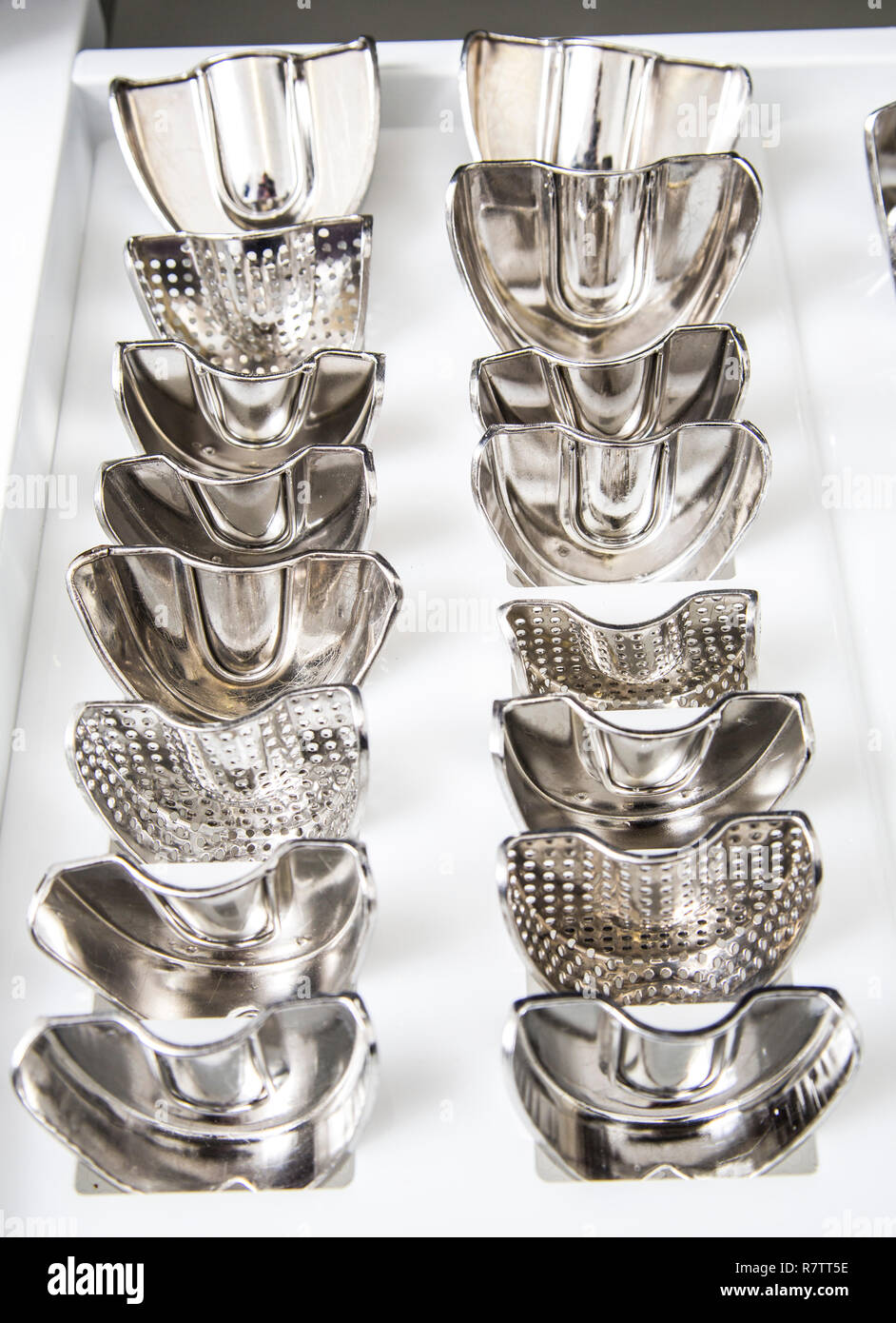 Dental instruments, forms for a dental impression Stock Photo - Alamy