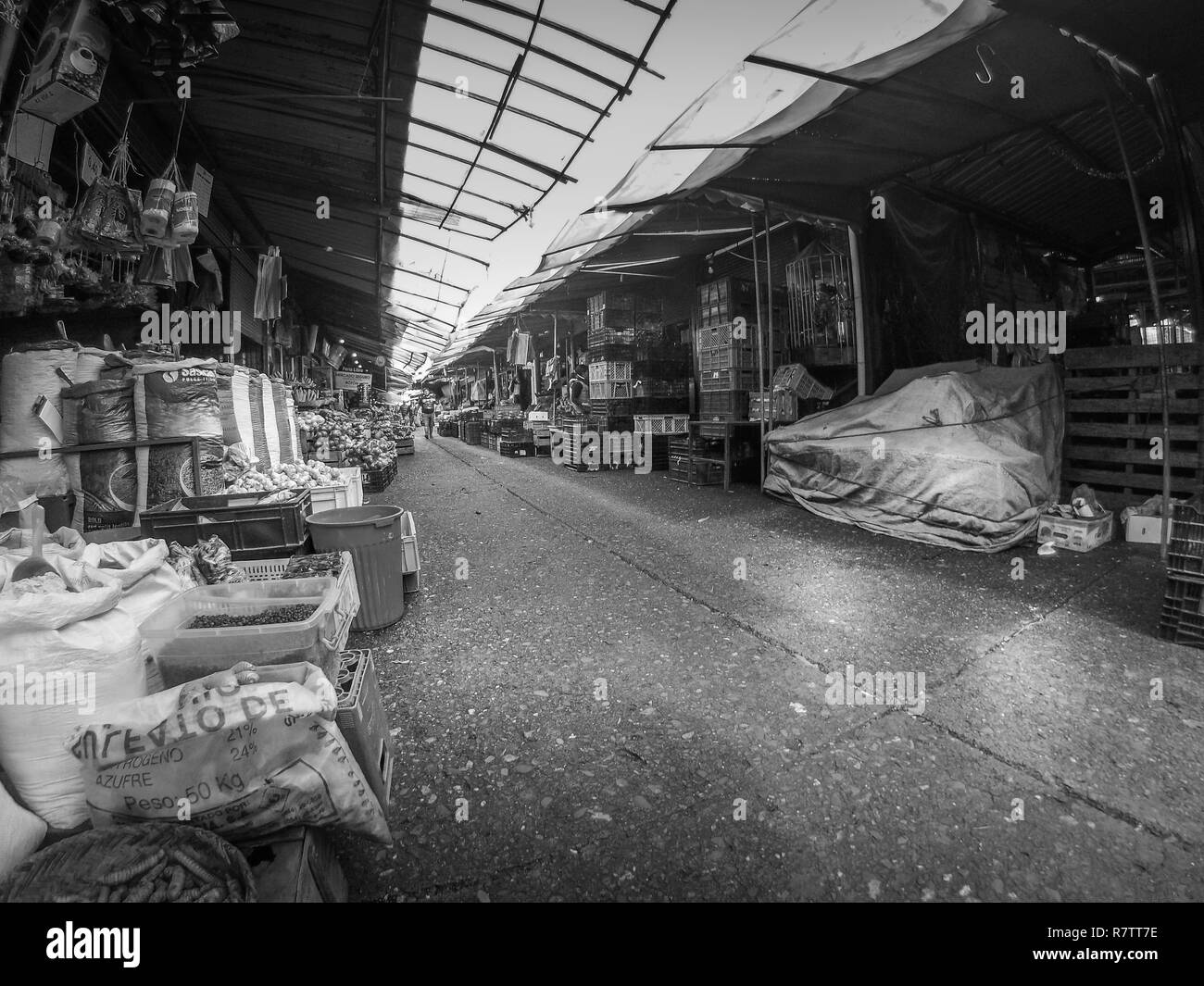 Cobblestone street market in Black and White Stock Photos & Images - Alamy