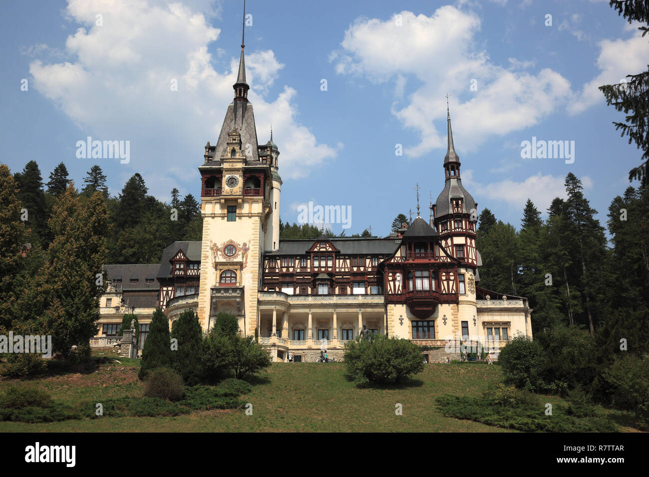 Peleș Castle, Sinaia, Prahova County, Wallachia, Romania Stock Photo ...