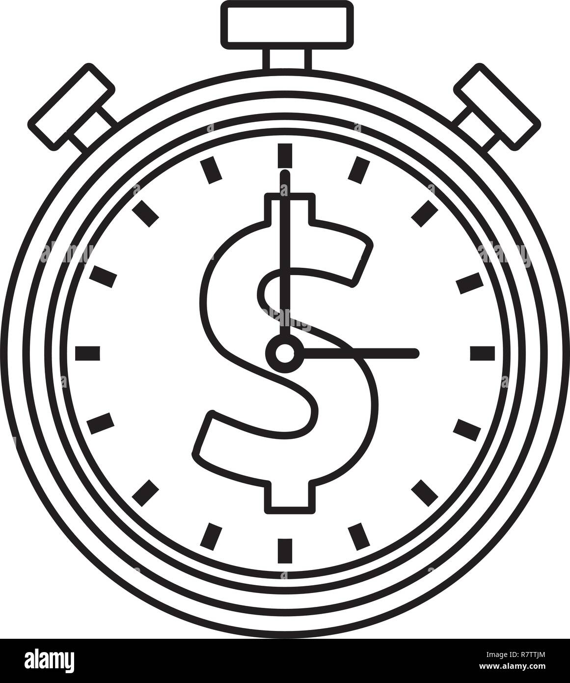 stopwatch money symbol Stock Vector Image & Art - Alamy