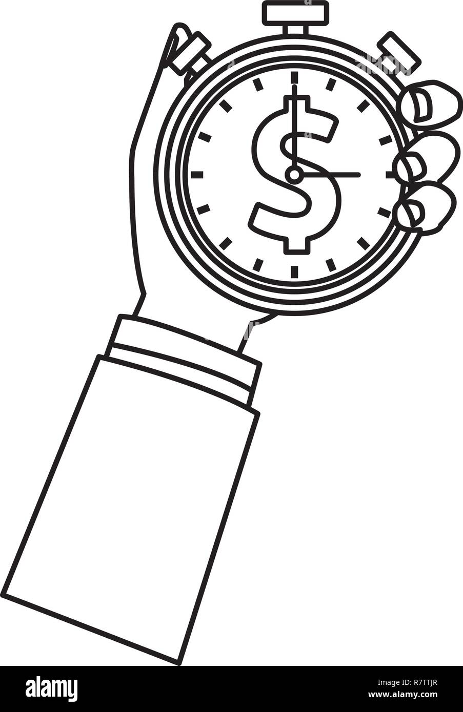 stopwatch money symbol Stock Vector Image & Art - Alamy