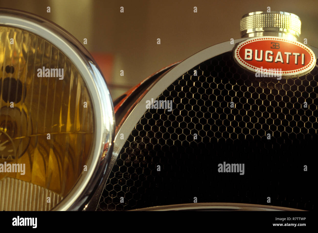 Bugatti Type 55 radiator and badge 1933 Stock Photo - Alamy