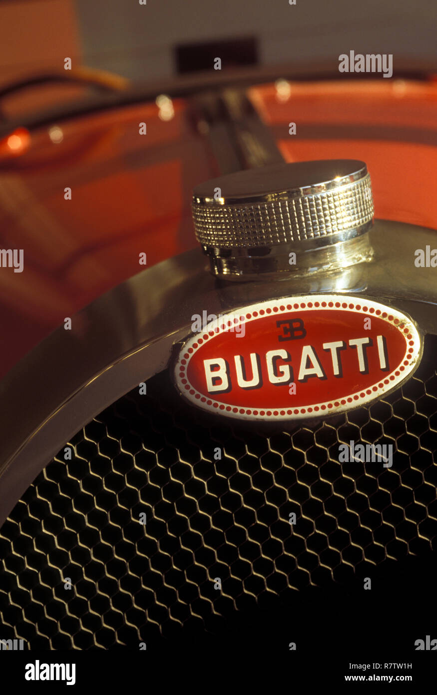Bugatti Type 55 radiator and badge 1933 Stock Photo - Alamy