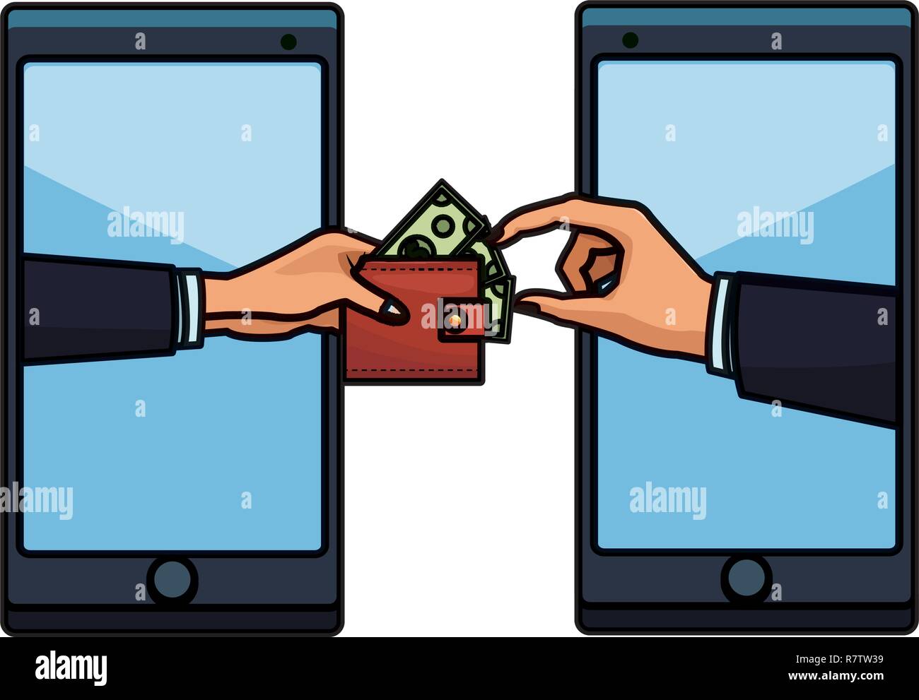 Transferring hand to hand Stock Vector Images - Alamy