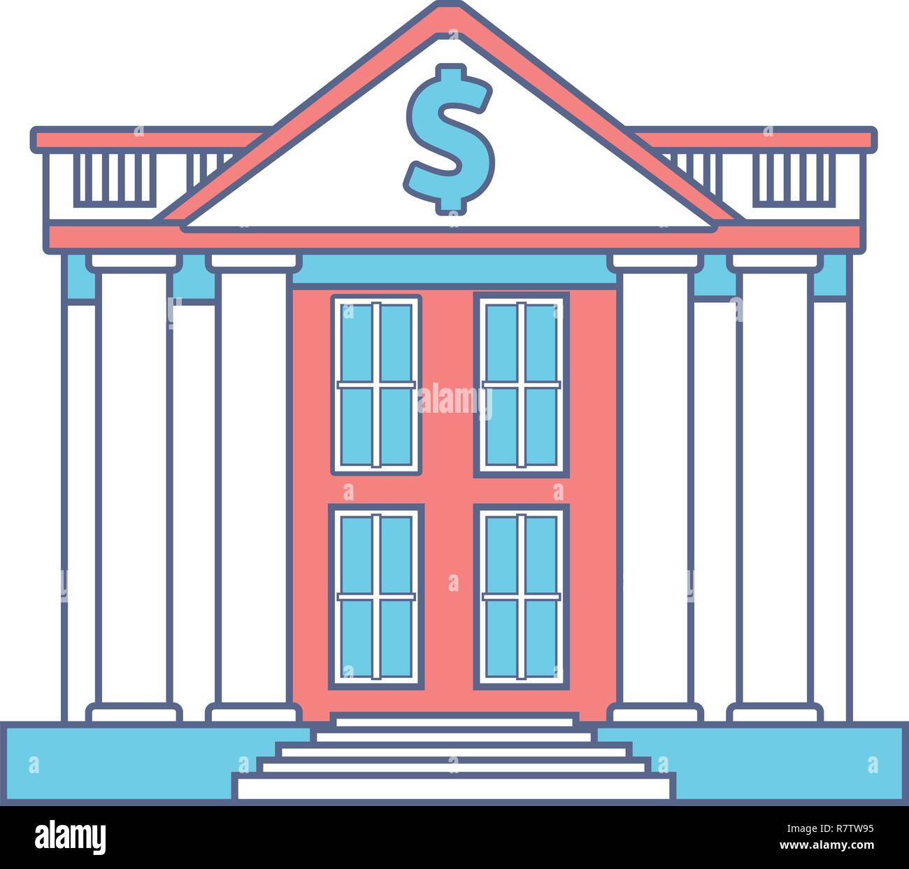 bank building icon Stock Vector Image & Art - Alamy