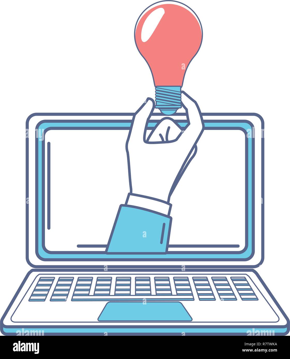 Arm holding light bulb Stock Vector Images - Alamy