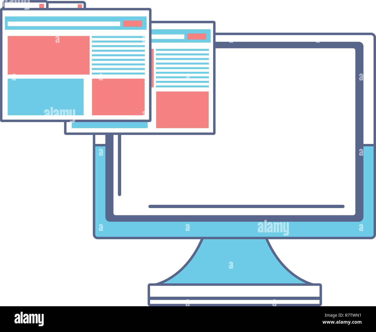 computer and documents Stock Vector Image & Art - Alamy