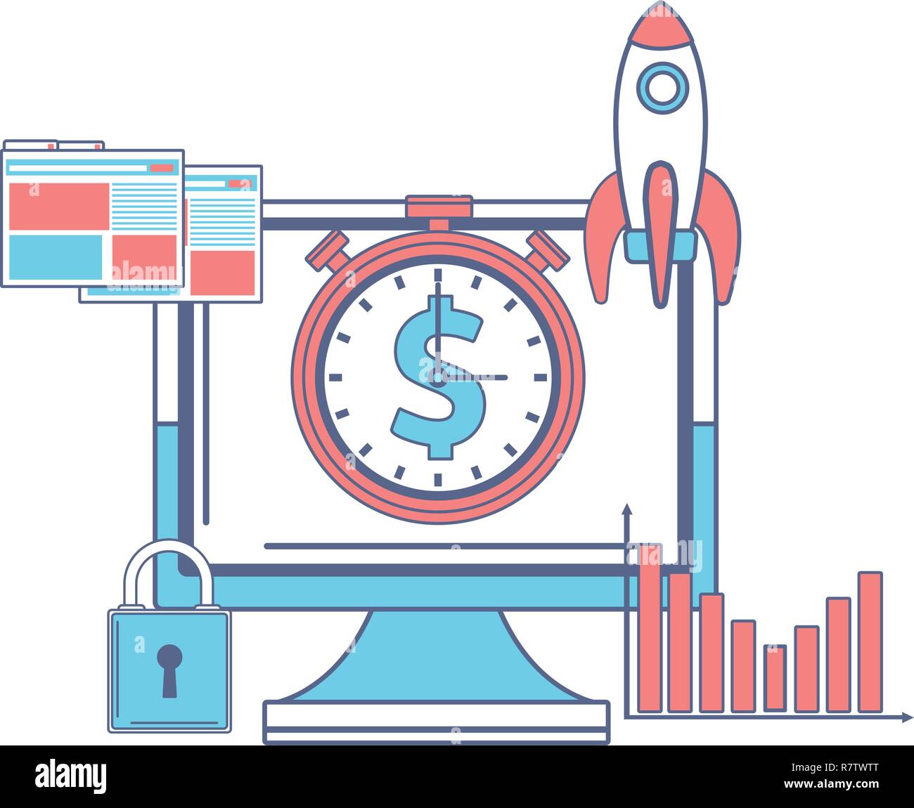 computer financial icons Stock Vector Image & Art - Alamy