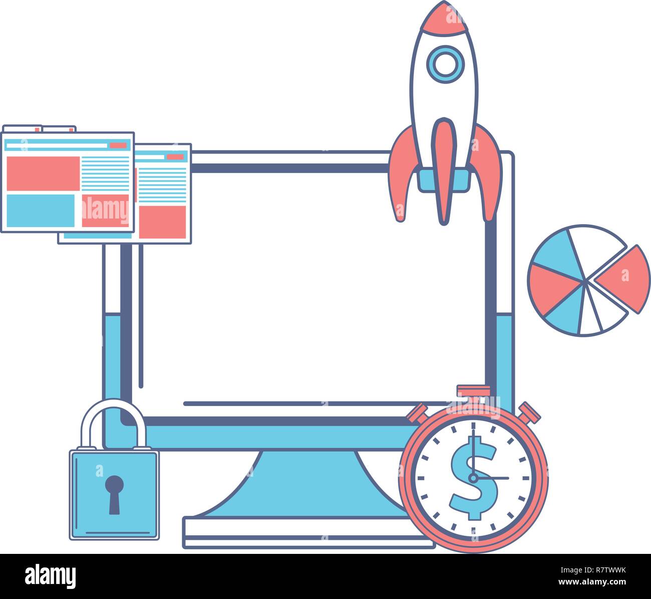 computer financial icons Stock Vector Image & Art - Alamy
