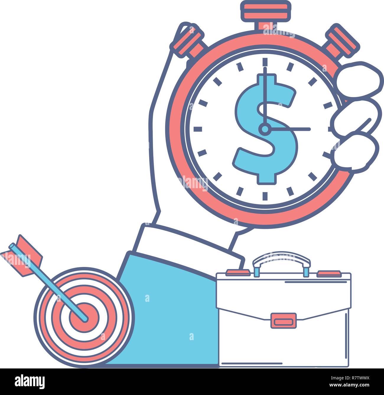 Holding stopwatch Stock Vector Images - Alamy