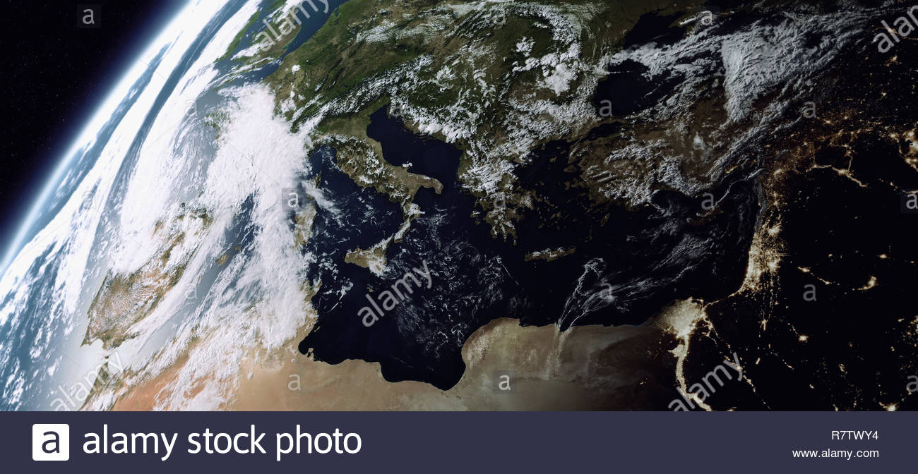 Mediterranean Sea Satellite Stock Photos & Mediterranean Sea Satellite ...