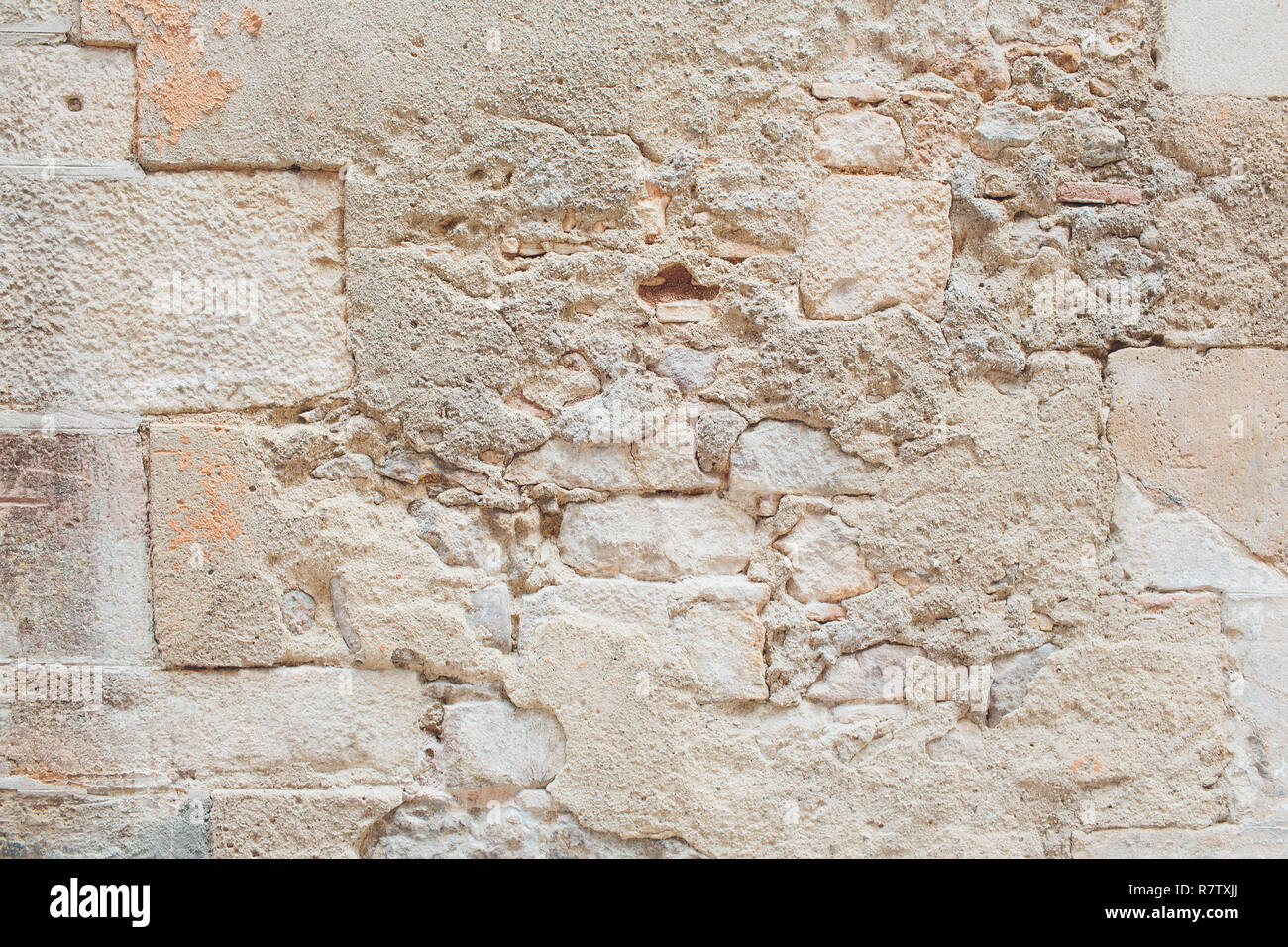 Background old vintage brick wall, real photo Stock Photo - Alamy