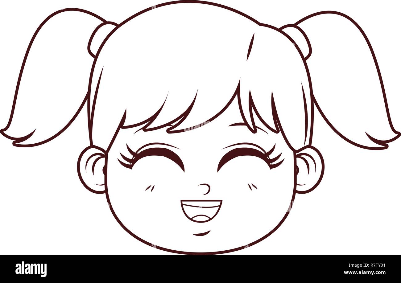 cute girl face cartoon Stock Vector Image & Art - Alamy